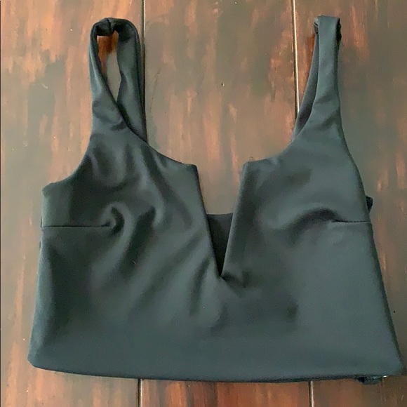 Tops | Deep V Crop Top With Side Zipper | Poshmark